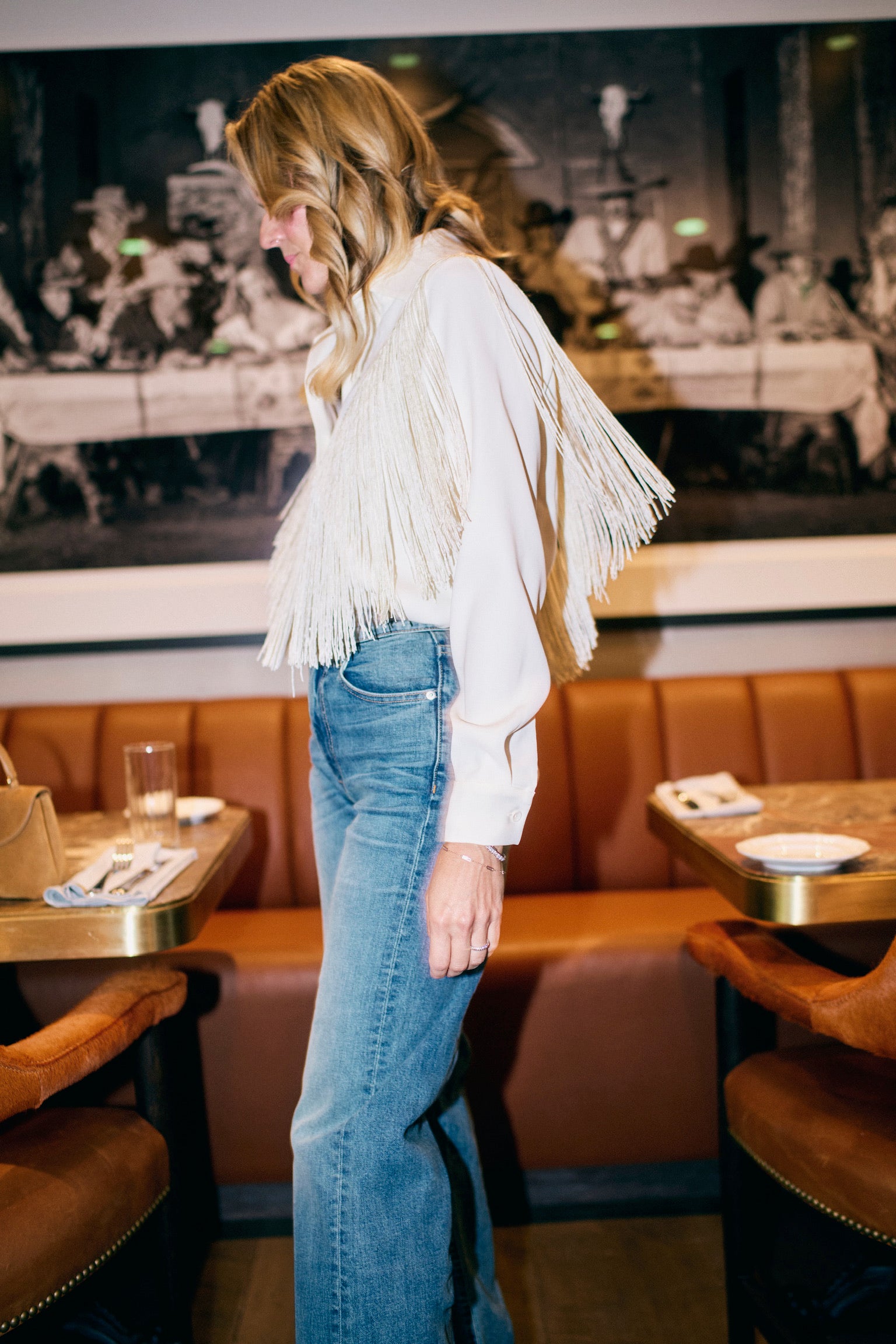 MASON'S DAUGHTER | Loretta Western Fringe Top, Ivory – Only on The Avenue