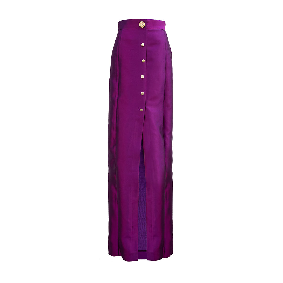 MASON by MASON'S DAUGHTER Leighton Skirt, Magenta Silk Wool – Only on ...