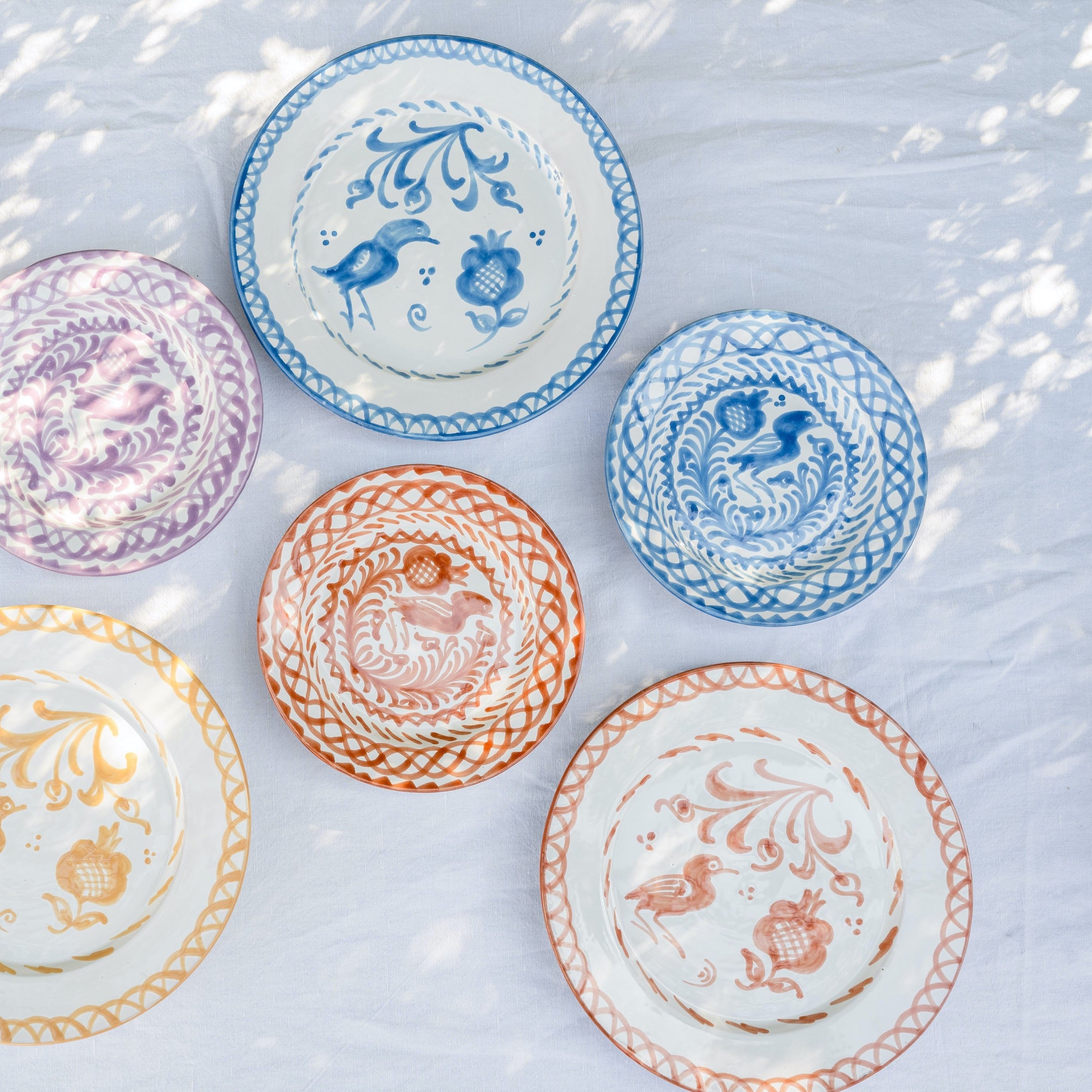 POMELO CASA Dinner plate with hand painted designs – Only on The Avenue