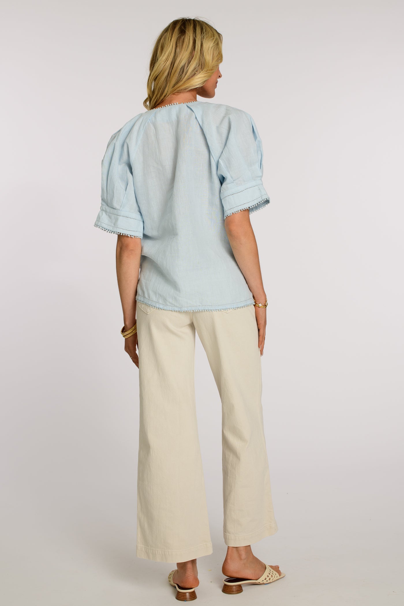ELIZABETH JAMES THE LABEL | Gemma Top in Ice Water – Only on The Avenue