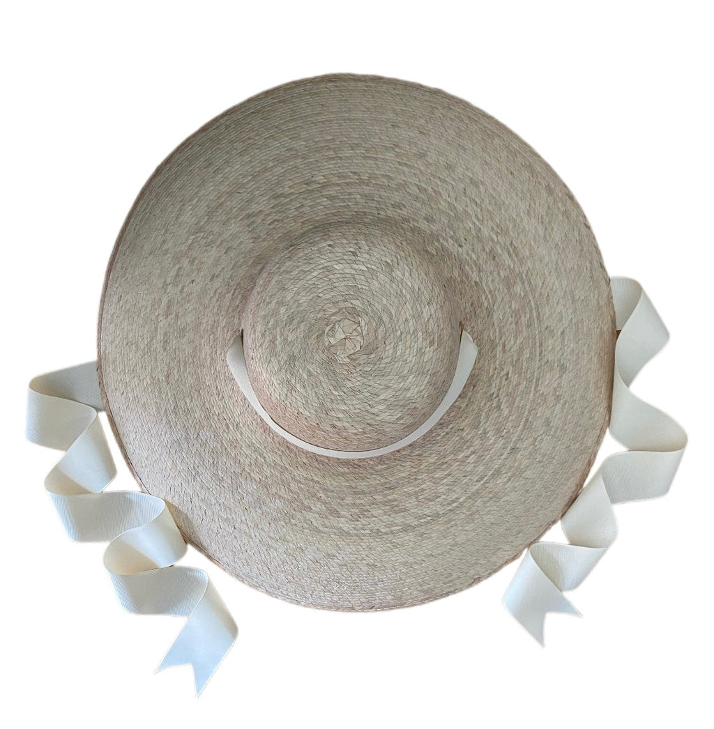 SARAH BRAY BERMUDA, Daisy Sun Hat - Long Ivory Grosgrain Ribbon – Only ...